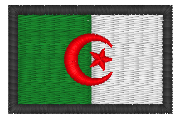 Nášivky vlajka Alžírsko | Nášivky, vlajky vyšívané, klíčenky vyšívané ...